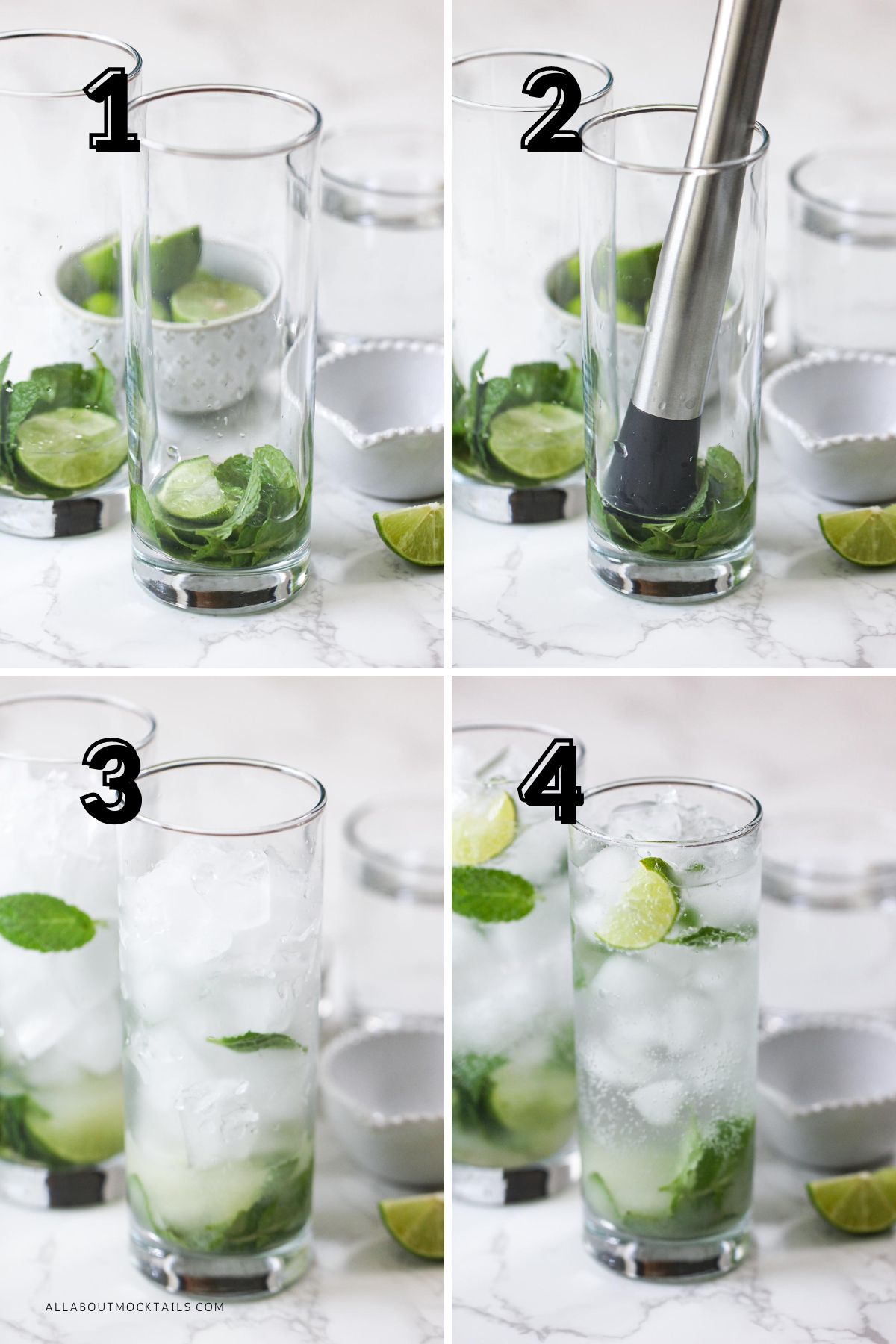 Virgin Mojito Recipe (Non-alcoholic Mojito Mocktail)