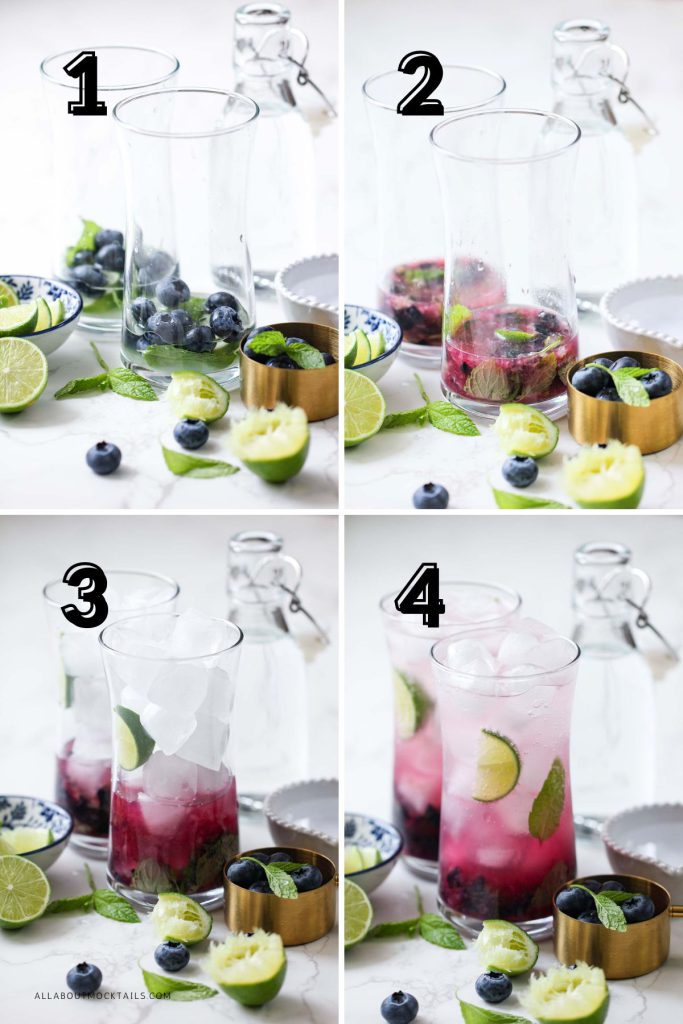 Blueberry Mojito Mocktail