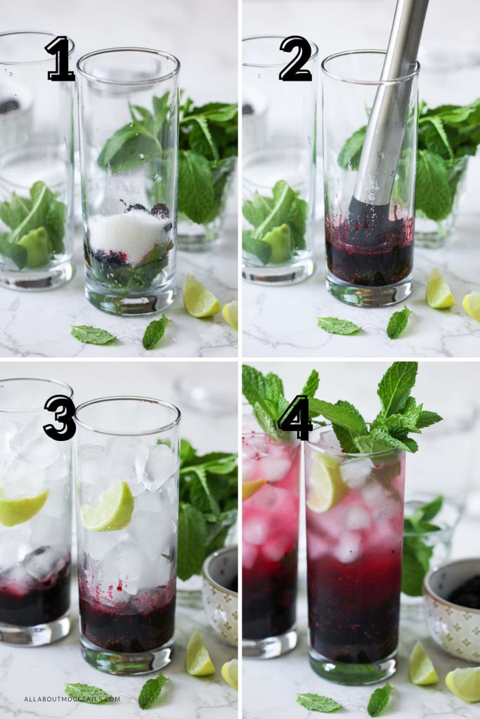 Blackberry Mojito Mocktail
