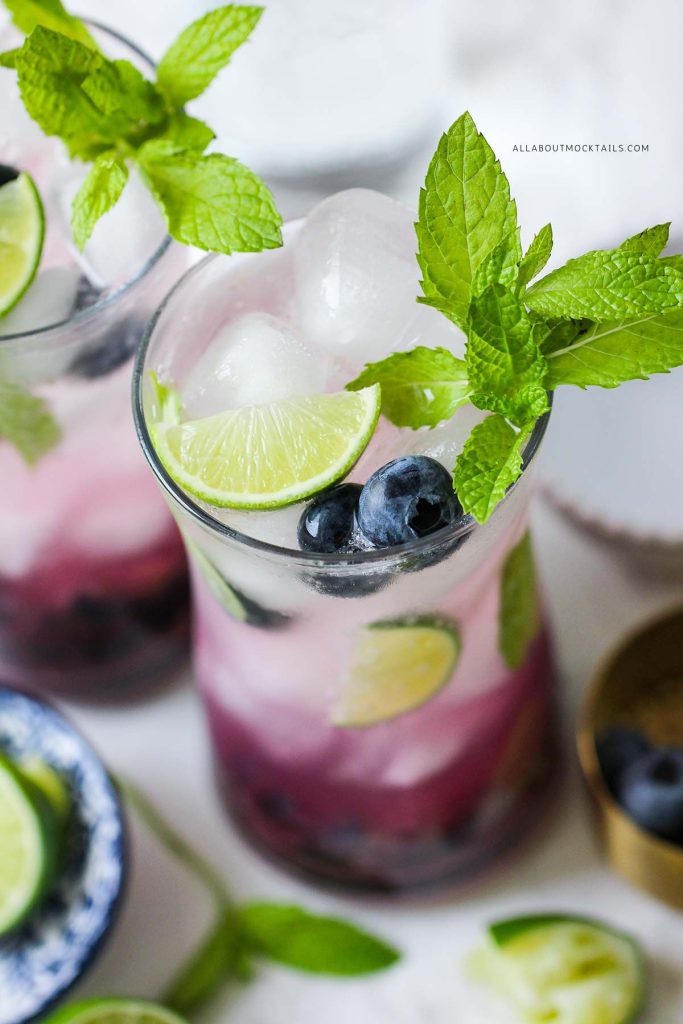 Blueberry Mojito Mocktail