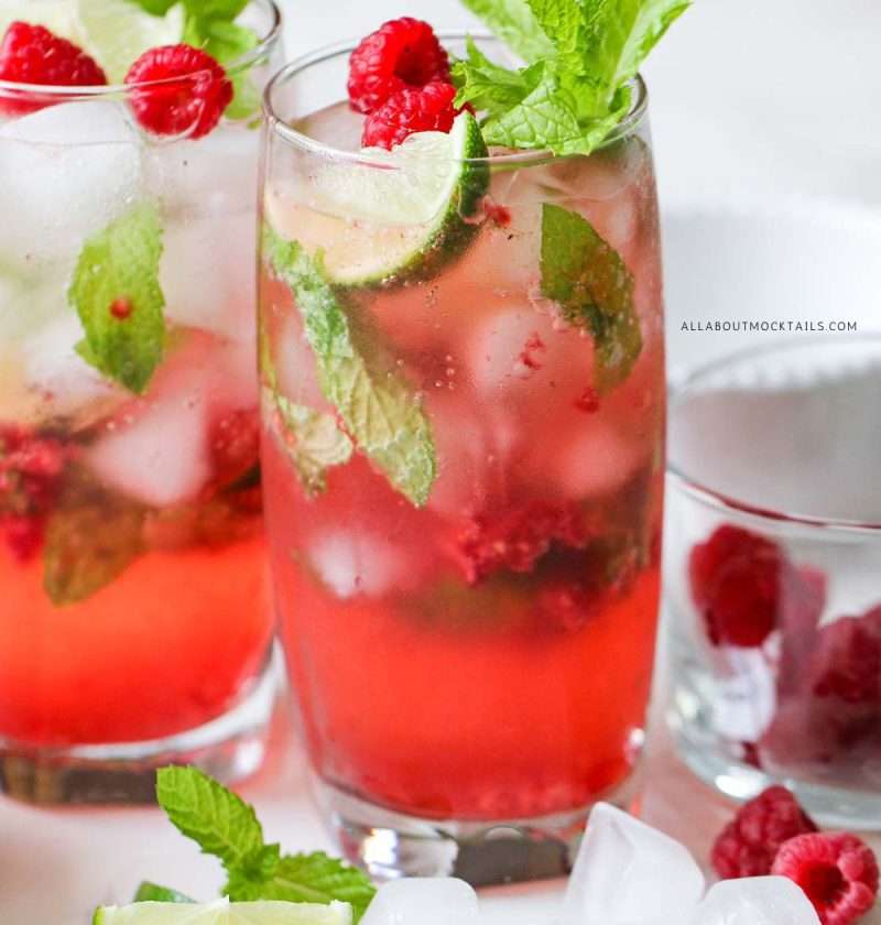 Raspberry Mojito Mocktail