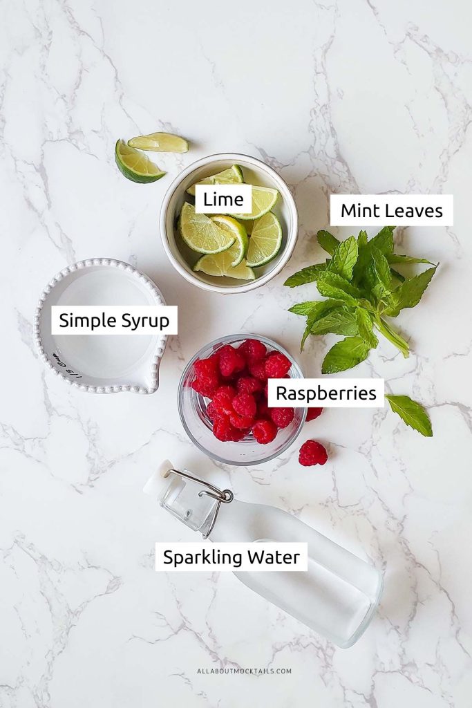 Raspberry Mojito Mocktail