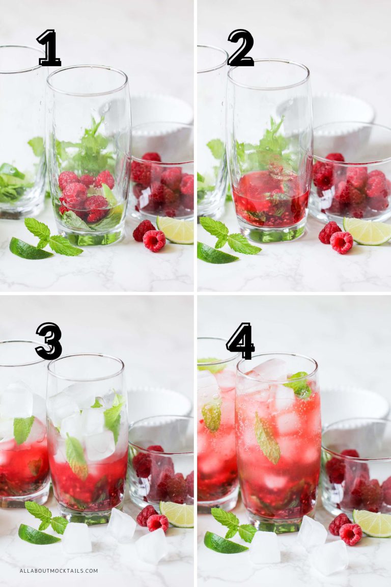 Raspberry Mojito Mocktail