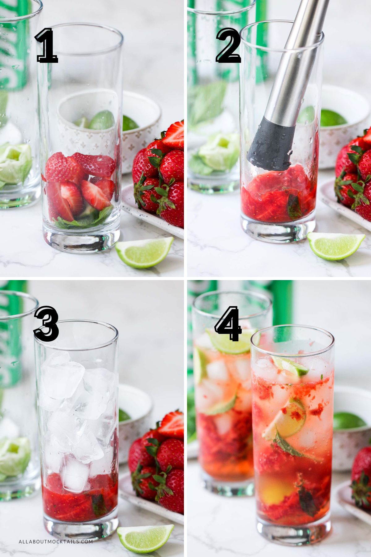 Strawberry Mojito Mocktail