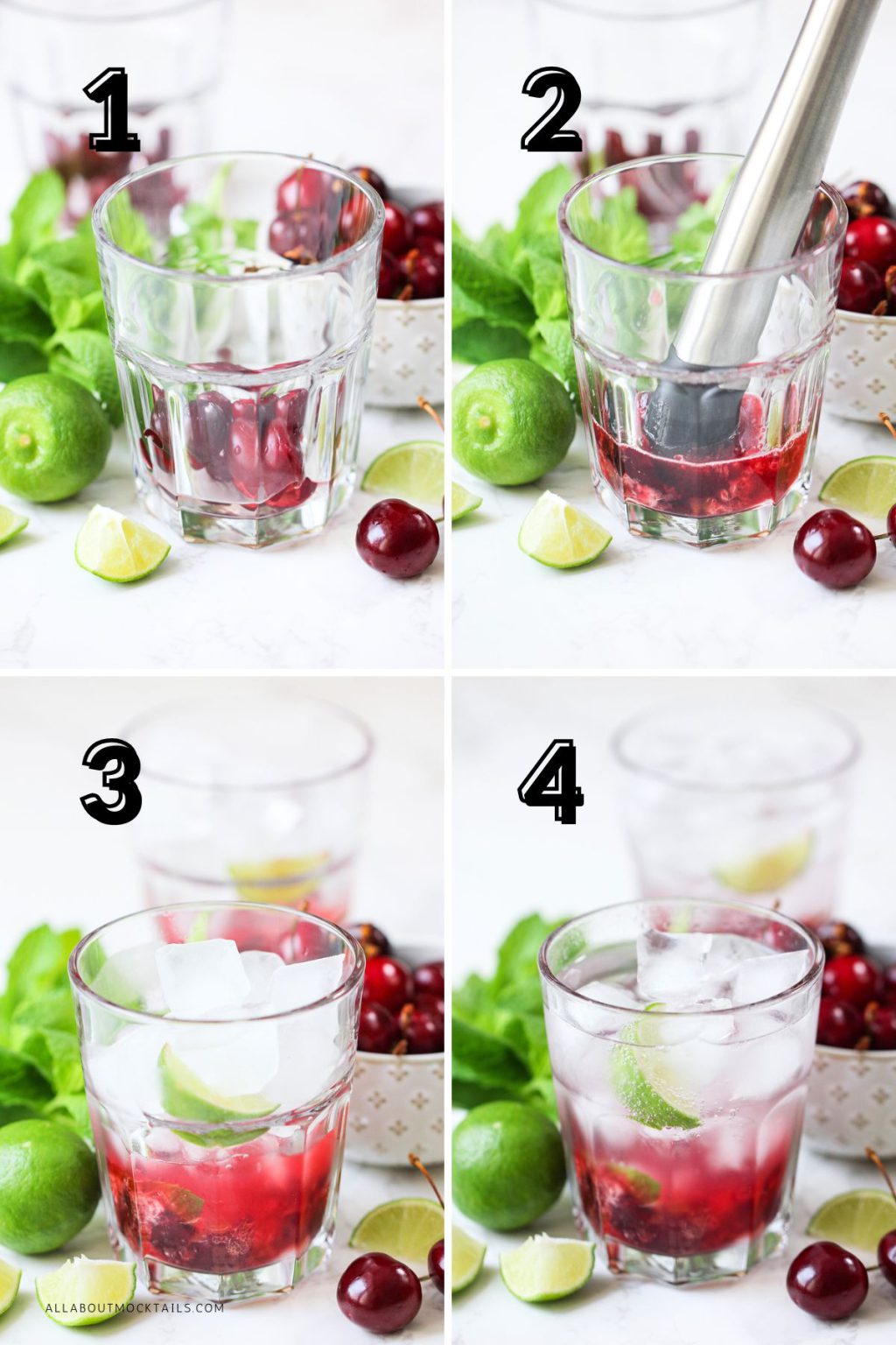 Cherry Mojito Mocktail