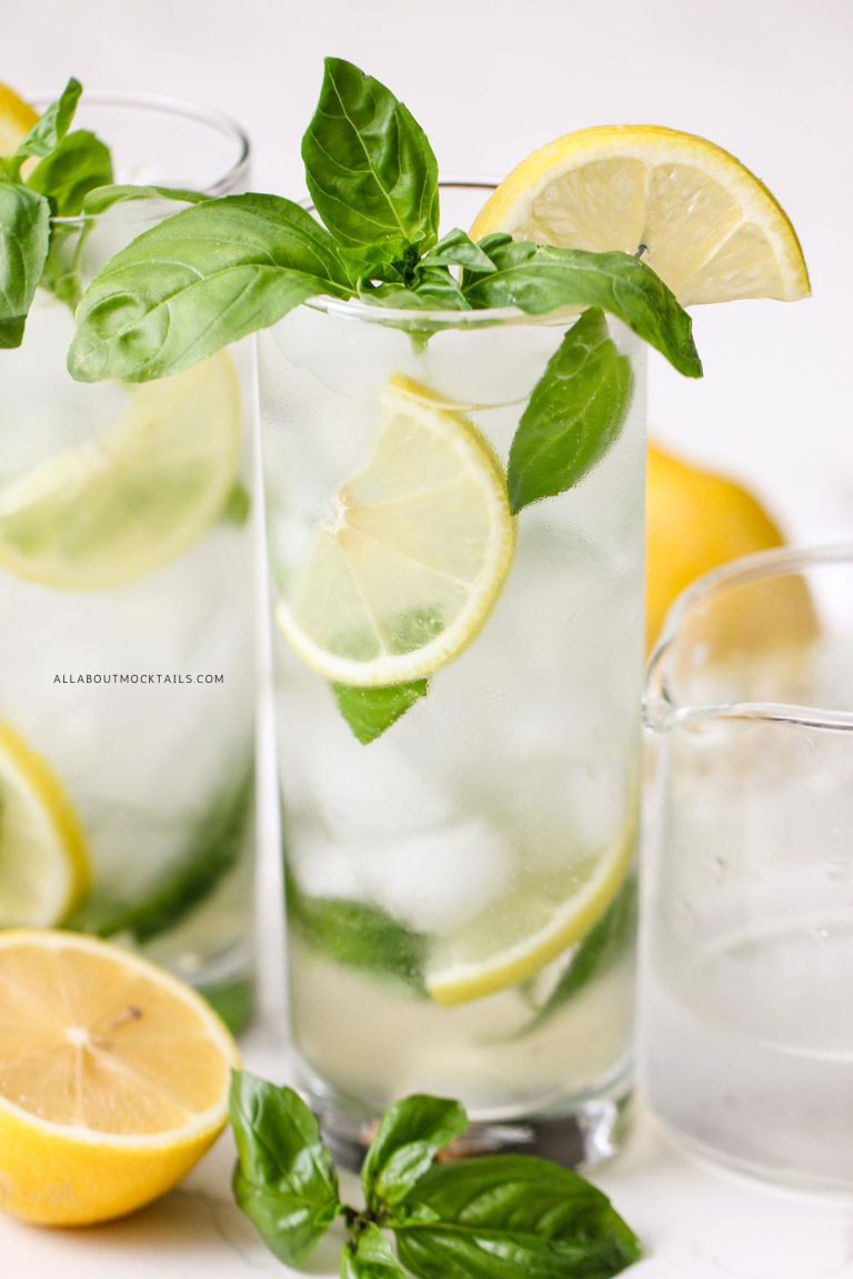 Lemon Basil Mojito Mocktail