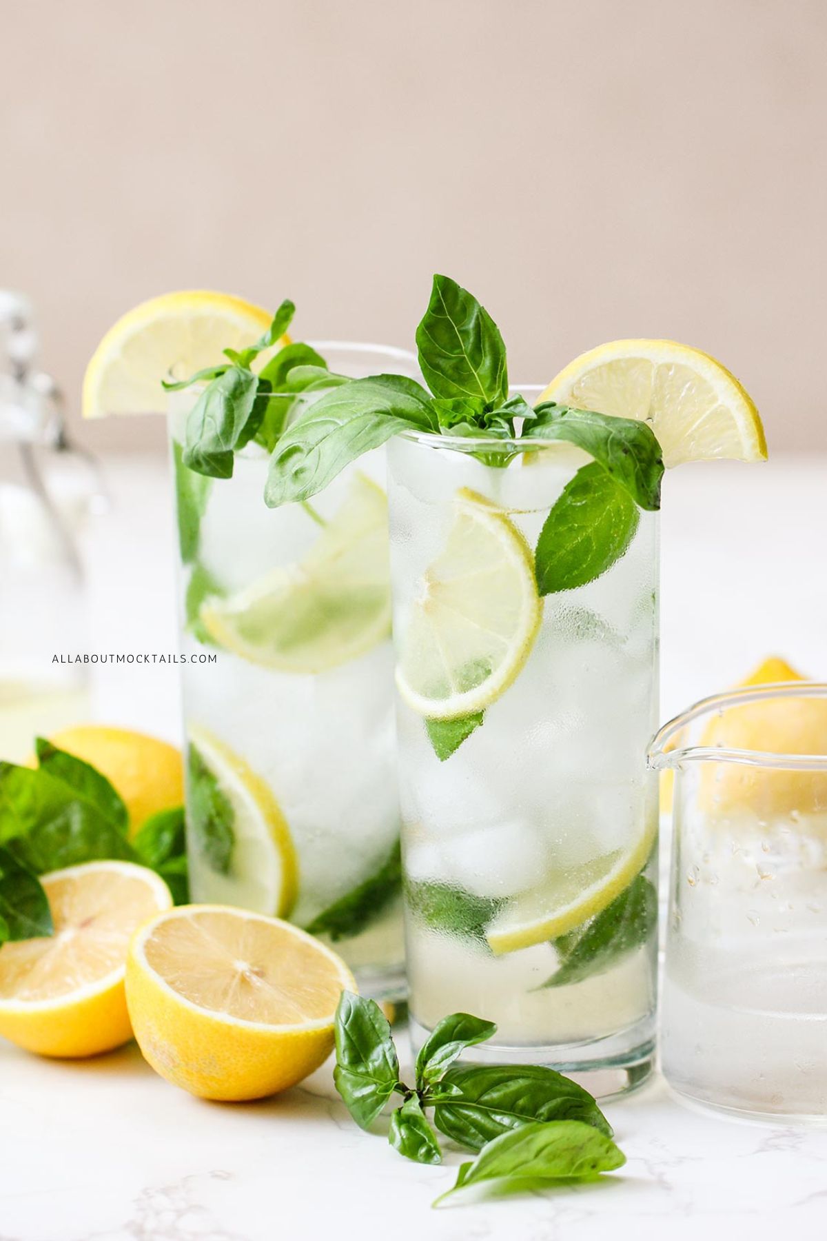 Lemon Basil Mojito Mocktail