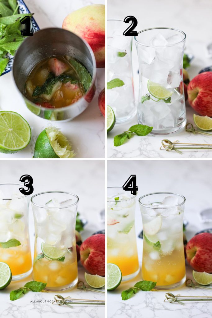 Peach Mojito Mocktail