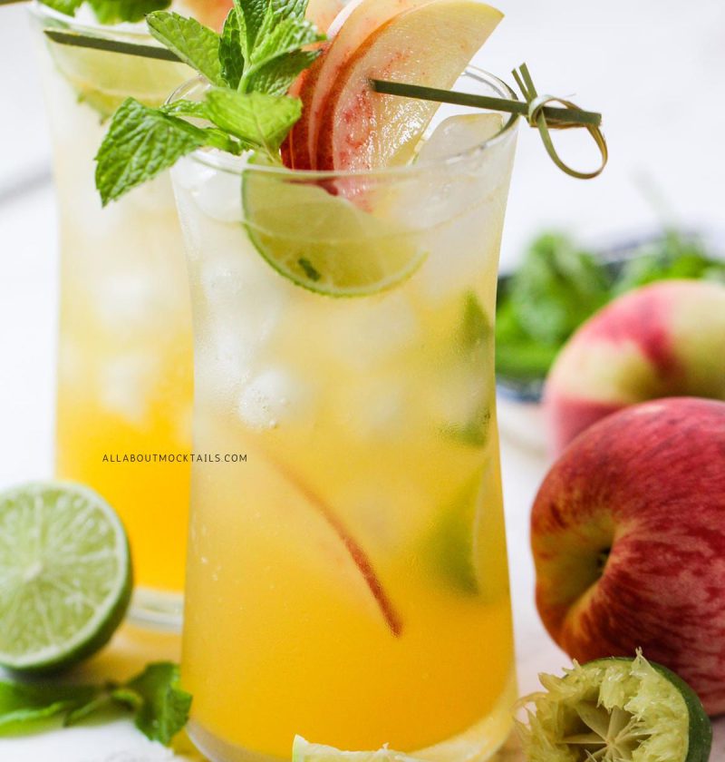 Peach Mojito Mocktail